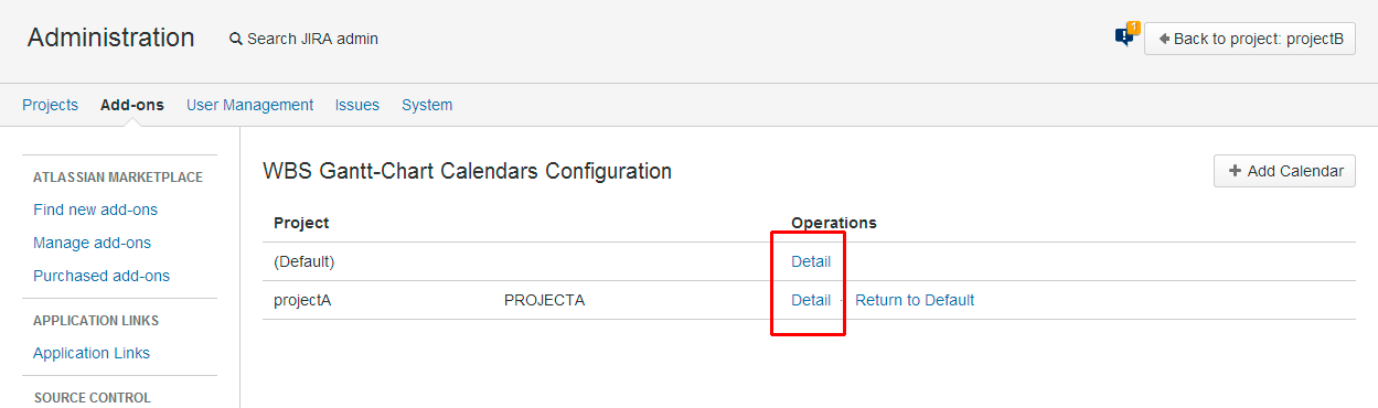 Global holiday calendar settings