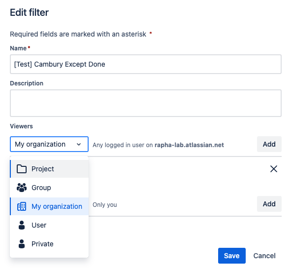 How to share the filter column setting among users?