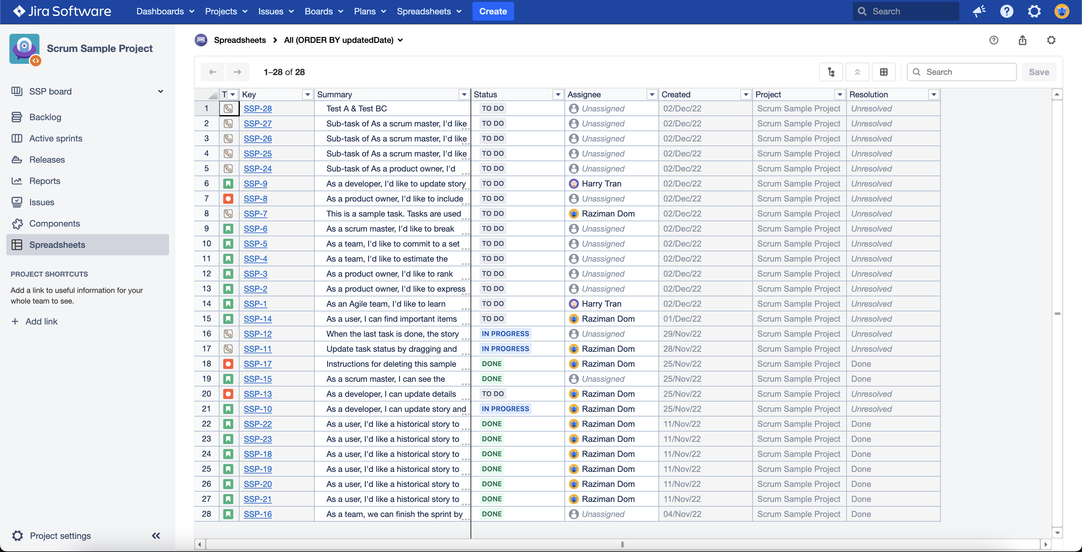 What are the differences between main view with project view?