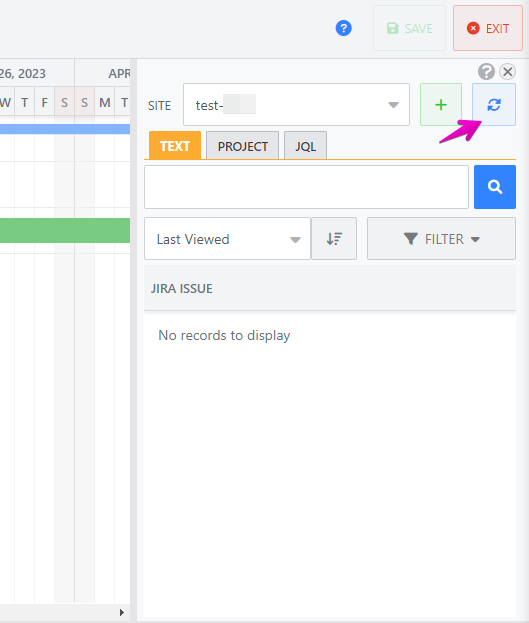 Insert existing Jira issues into Gantt chart