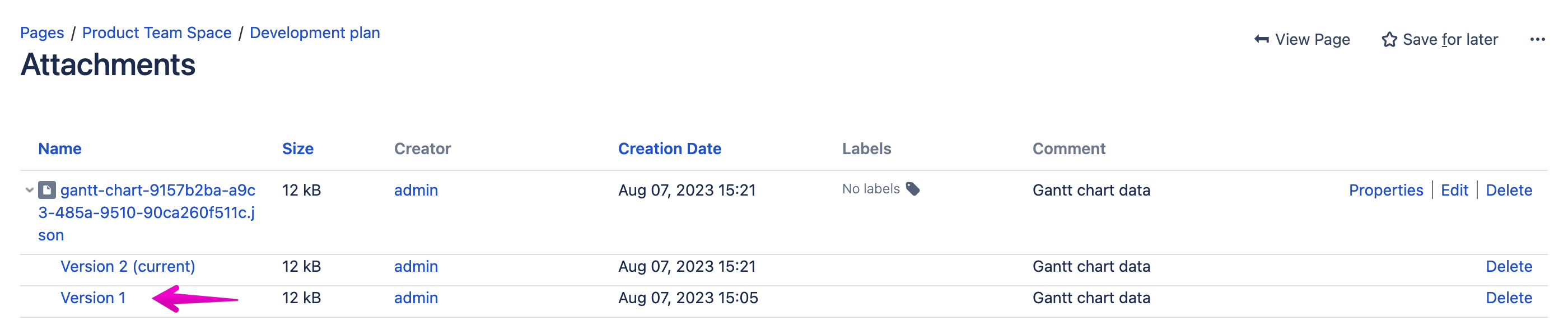 How to restore Gantt chart from the attachment