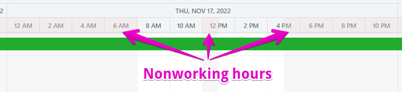 Configure working calendar