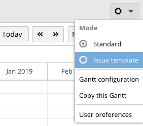 Managing an issue template
