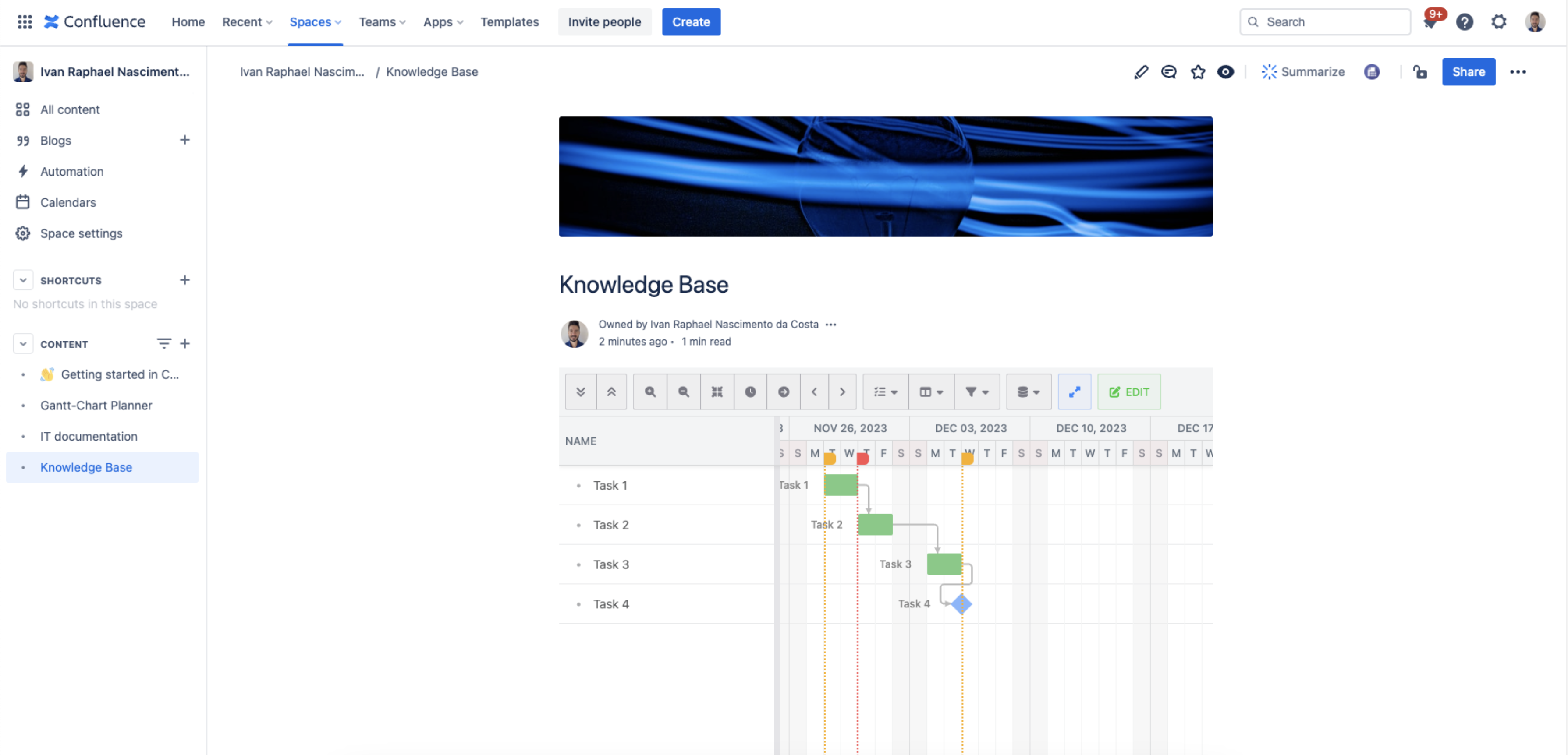 How to copy Gantt Chart to another Confluence page How to copy Gantt Chart to another Confluence page