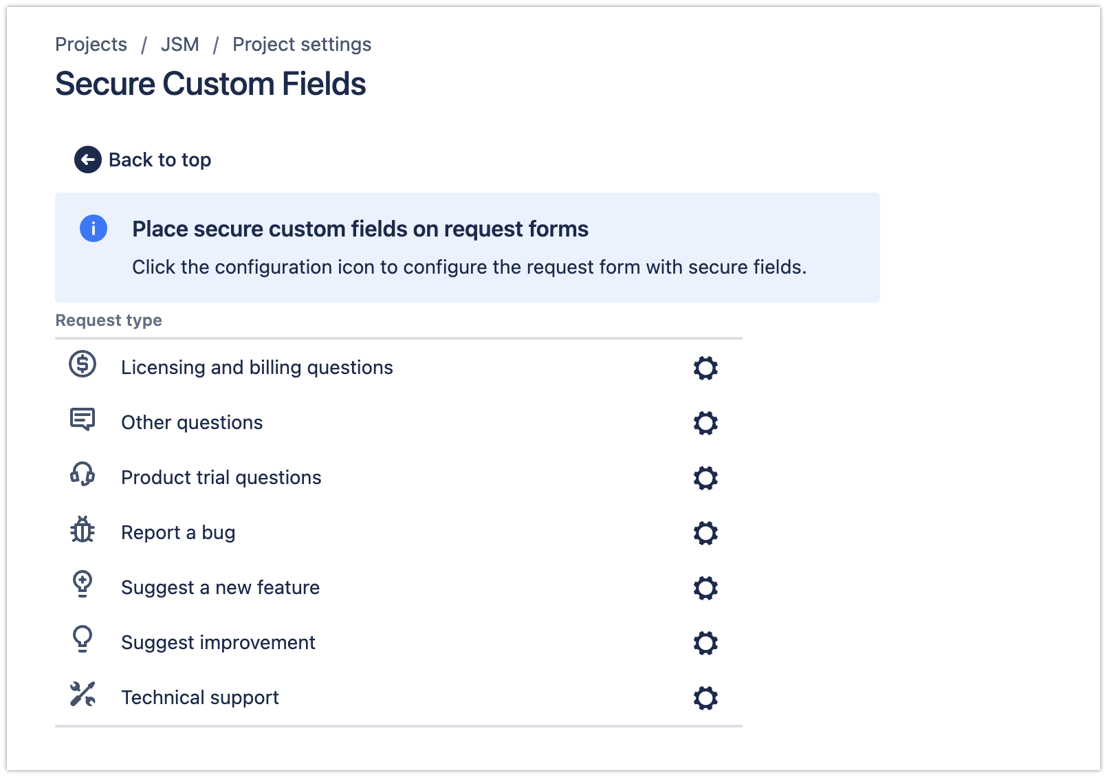 Add secure custom fields to Jira Service Management forms