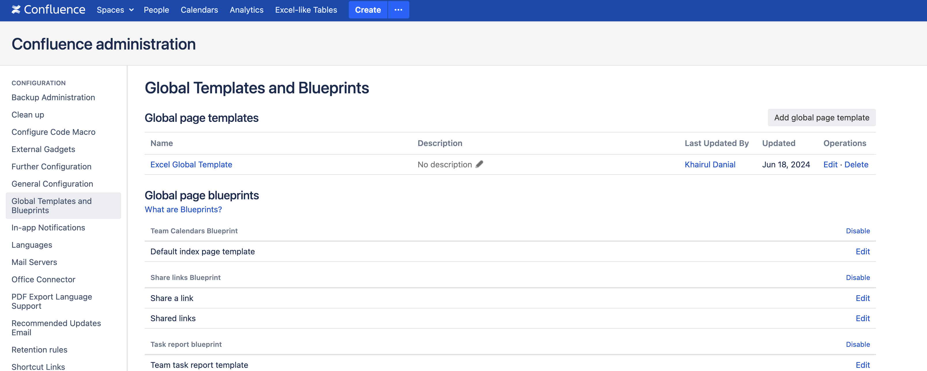 Include Excel-like Spreadsheets in Confluence Page Templates